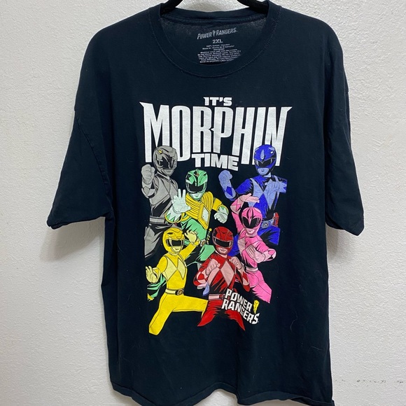 Power Ranger | Shirts | Power Rangers Its Morphin Time Black Graphic ...